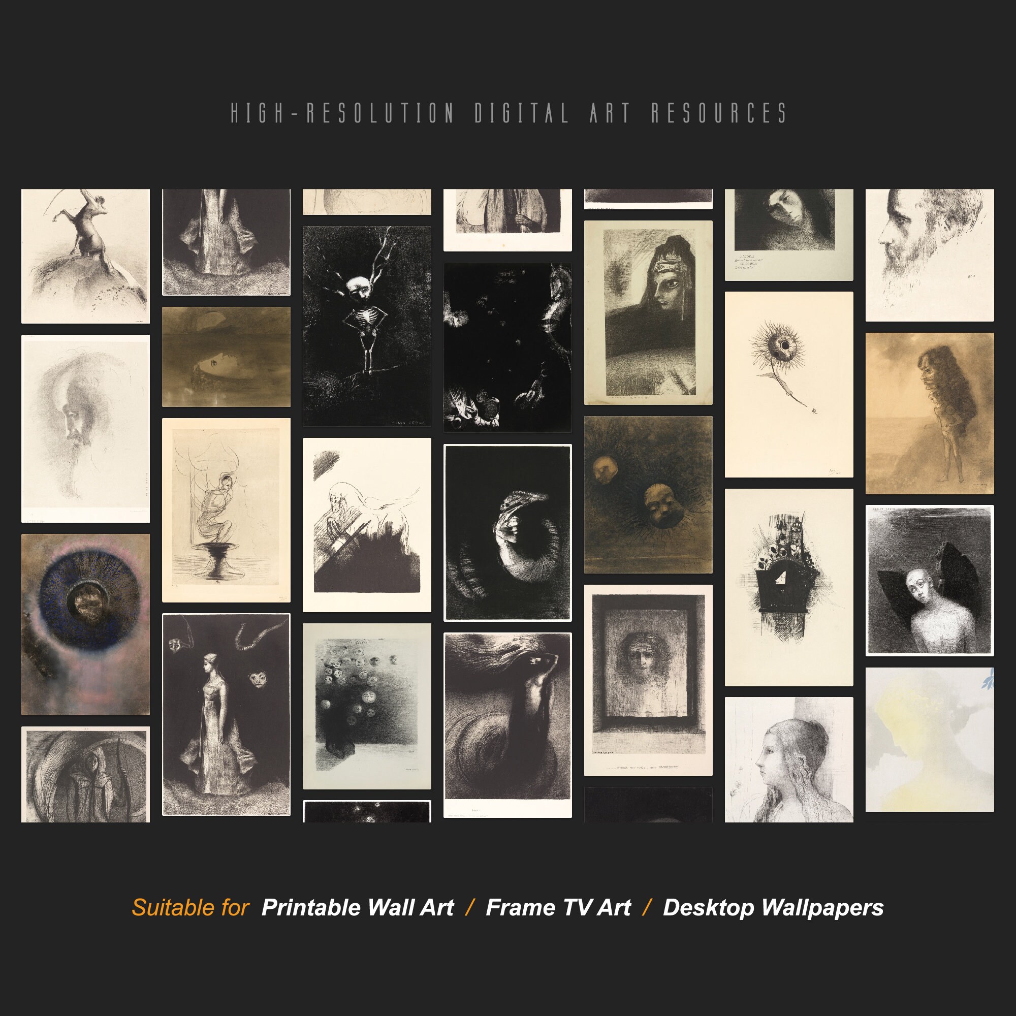 200 Odilon Redon Famous Paintings Collection High-resolution Digital ...