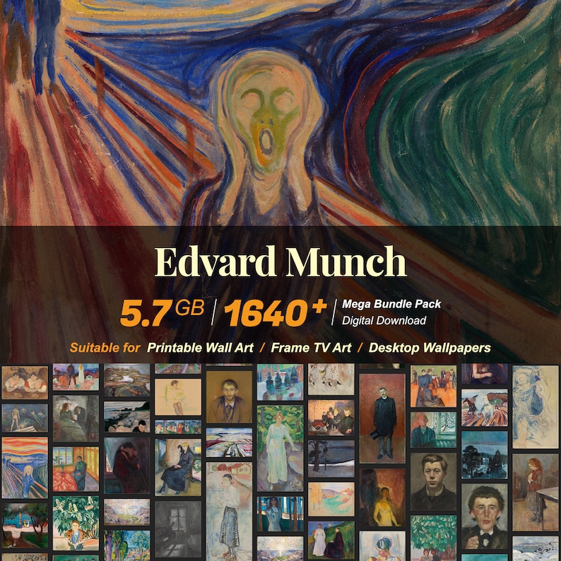 1640 Edvard Munch Famous Paintings Collection High-resolution Digital ...