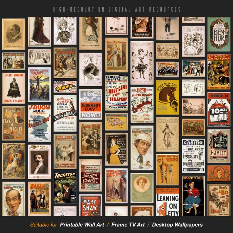 1500+ Vintage American Theatre Posters: High-resolution Art (digital ...