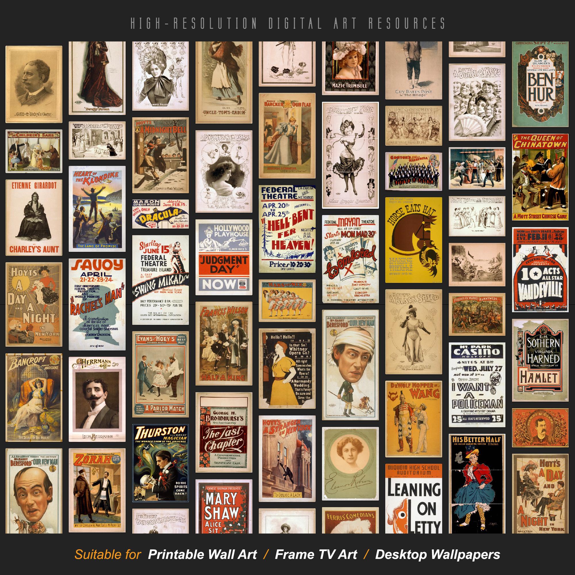 1500+ Vintage American Theatre Posters: High-resolution Art (digital ...