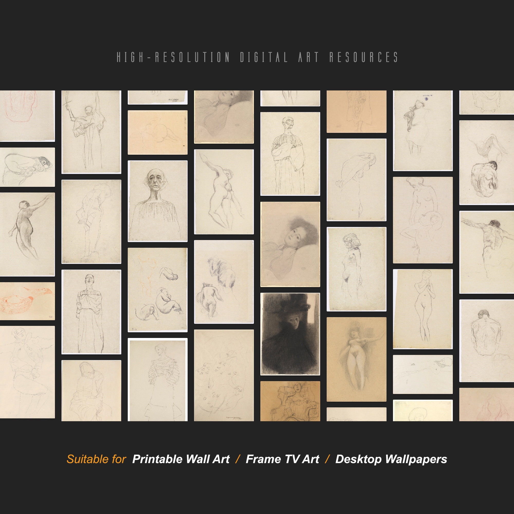 170 Gustav Klimt Famous Paintings Collection High-resolution Digital ...