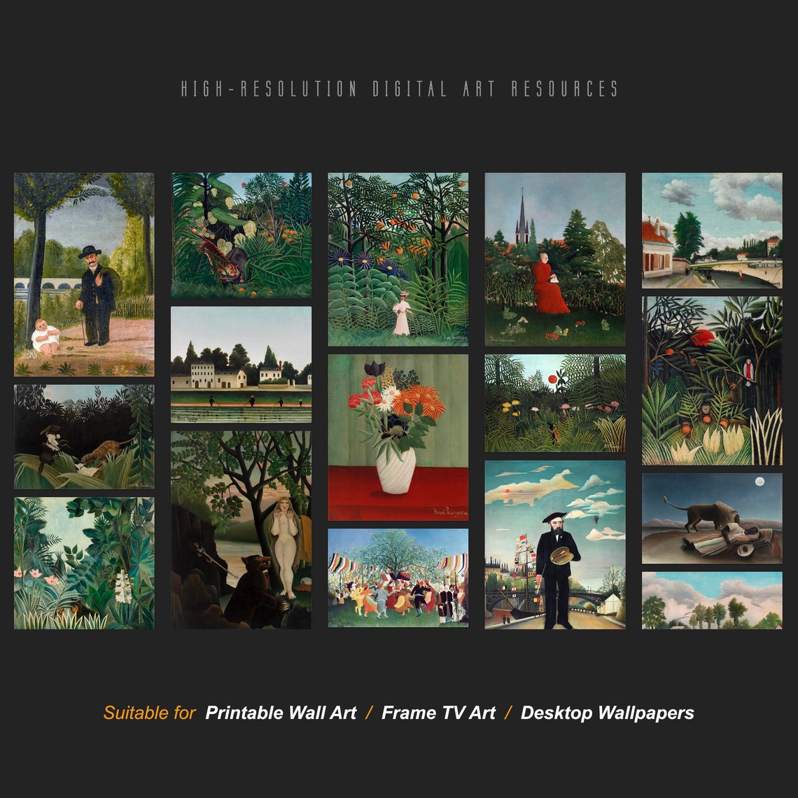 70+ Henri Rousseau Famous Paintings Collection | High-resolution ...