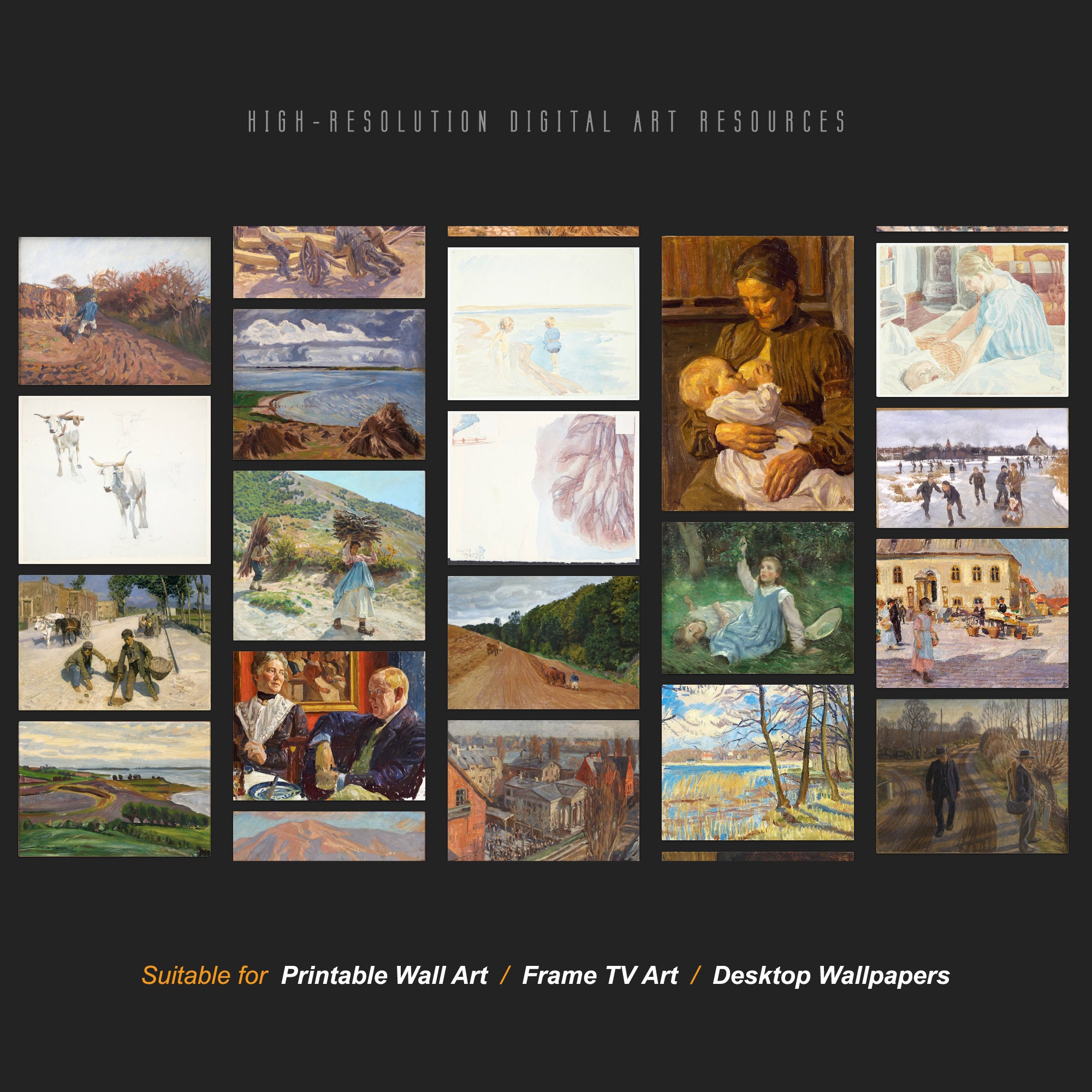 56 Peter Hansen Famous Paintings Collection High-resolution - Etsy