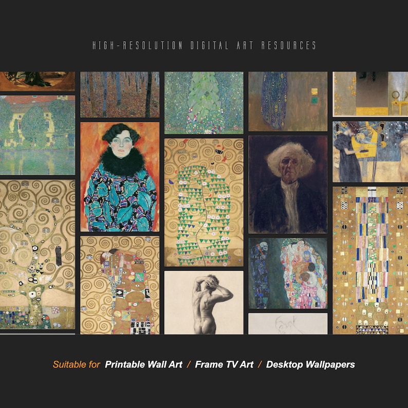 170 Gustav Klimt Famous Paintings Collection High-resolution Digital ...