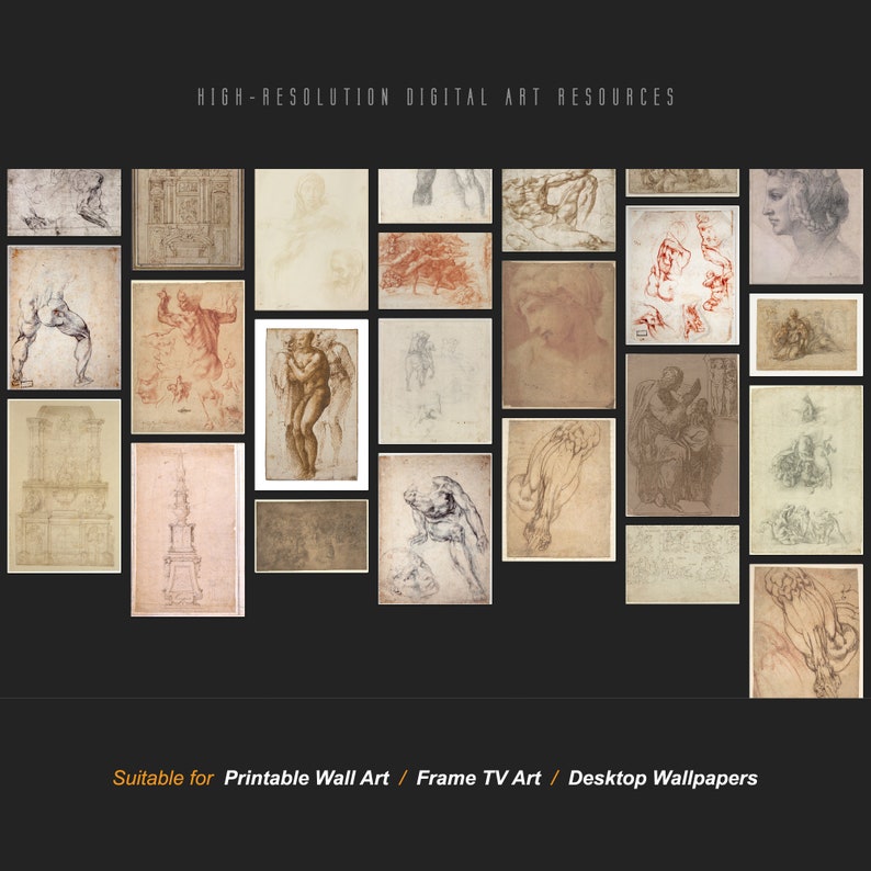 140 Michelangelo Buonarroti Famous Paintings Collection High-resolution ...