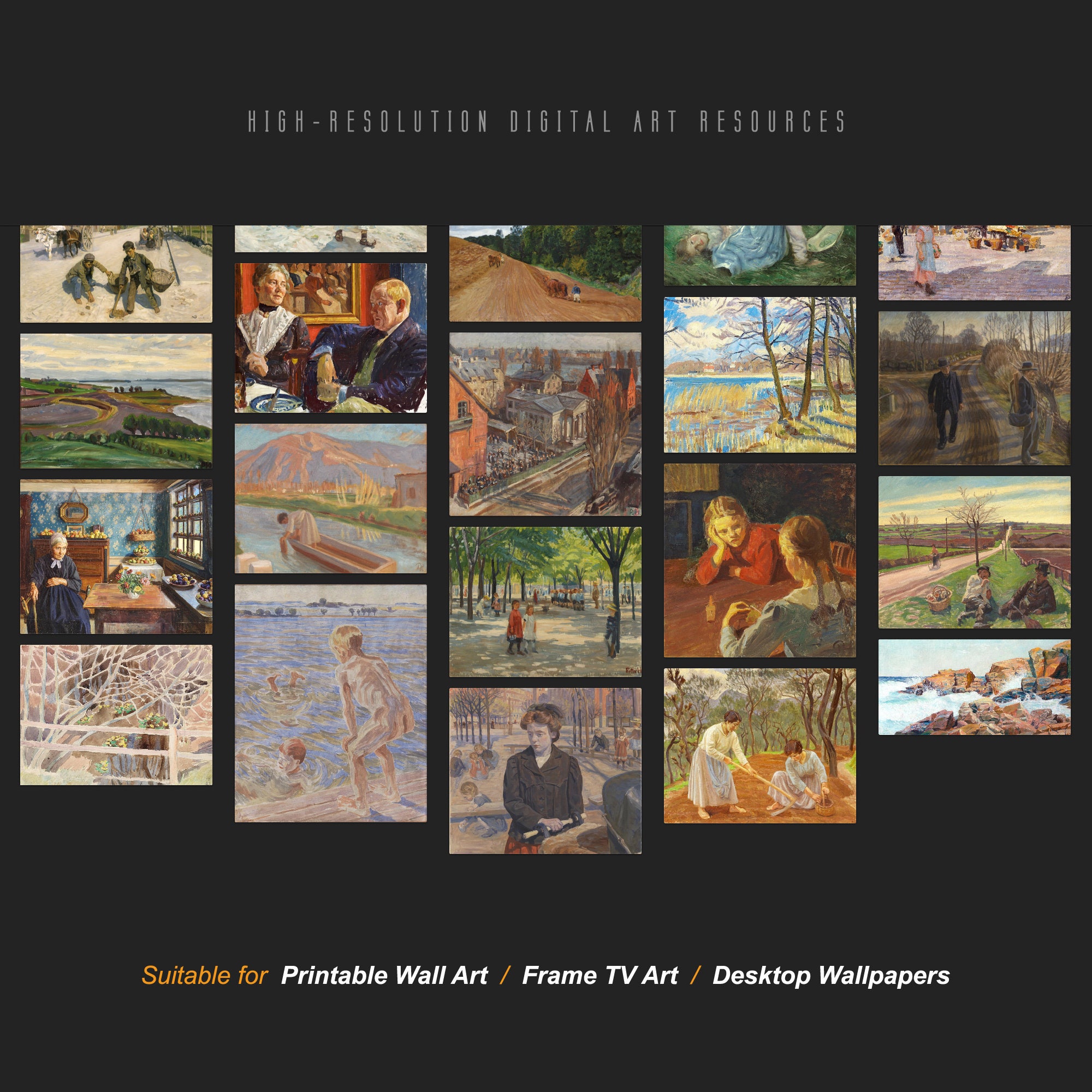 56 Peter Hansen Famous Paintings Collection High-resolution - Etsy