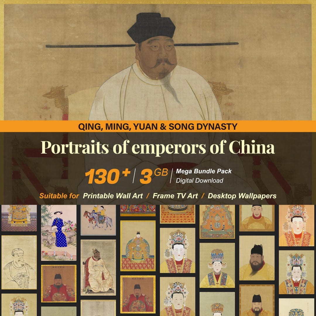 130+ Chinese Emperors Portraits: High-resolution Art (digital Download ...