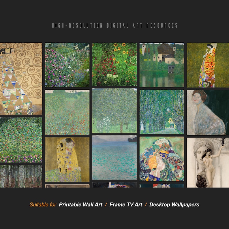 170 Gustav Klimt Famous Paintings Collection High-resolution Digital ...