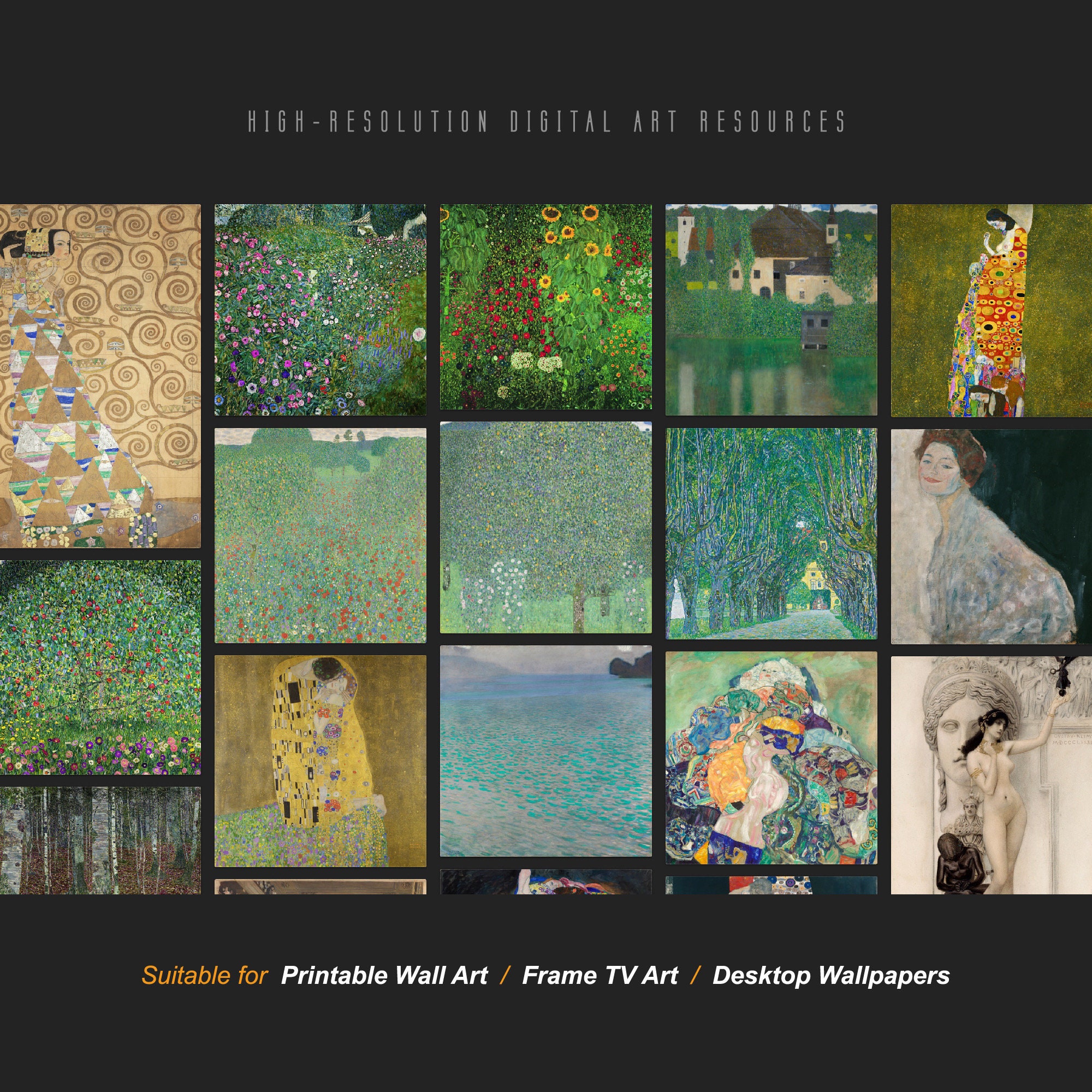 170 Gustav Klimt Famous Paintings Collection High-resolution Digital ...