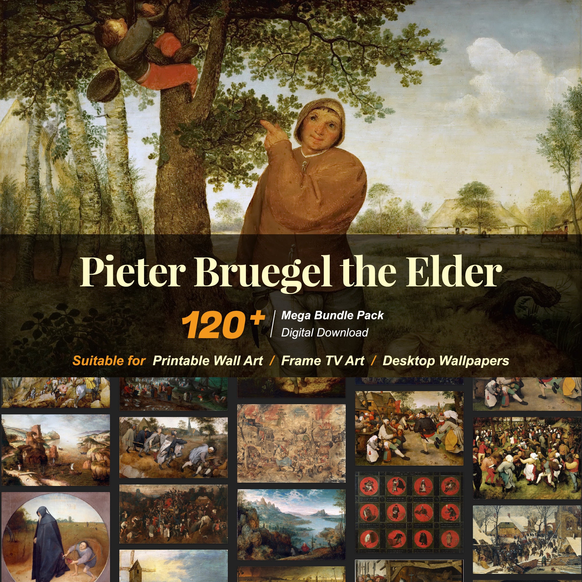 120 Pieter Bruegel the Elder Famous Paintings Collection High ...