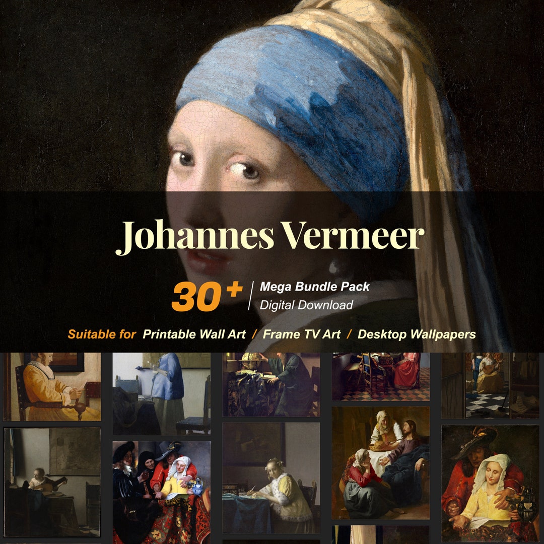 30 Johannes Vermeer Famous Paintings Collection High-resolution Digital ...