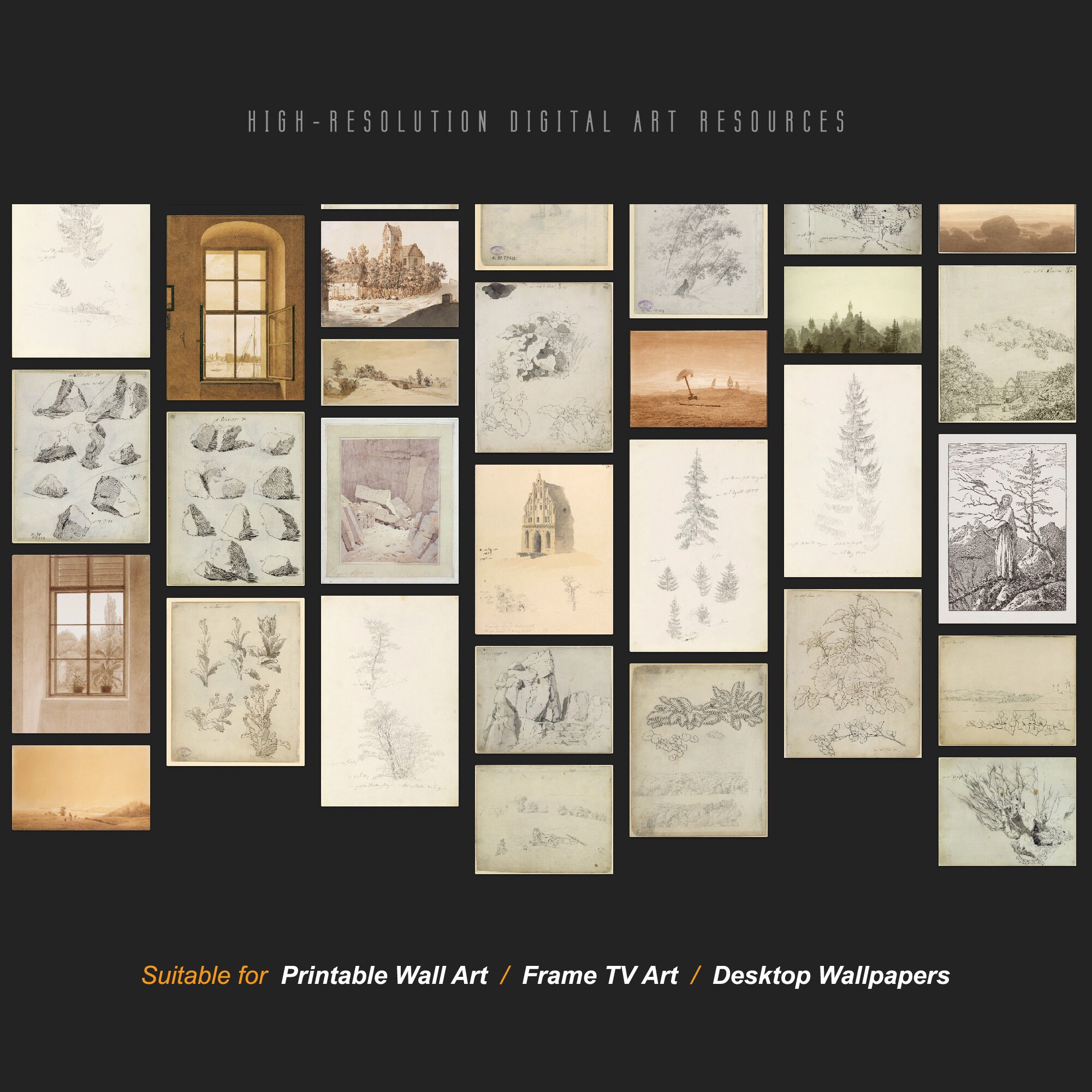 110 Caspar David Friedrich Famous Paintings Collection High-resolution ...