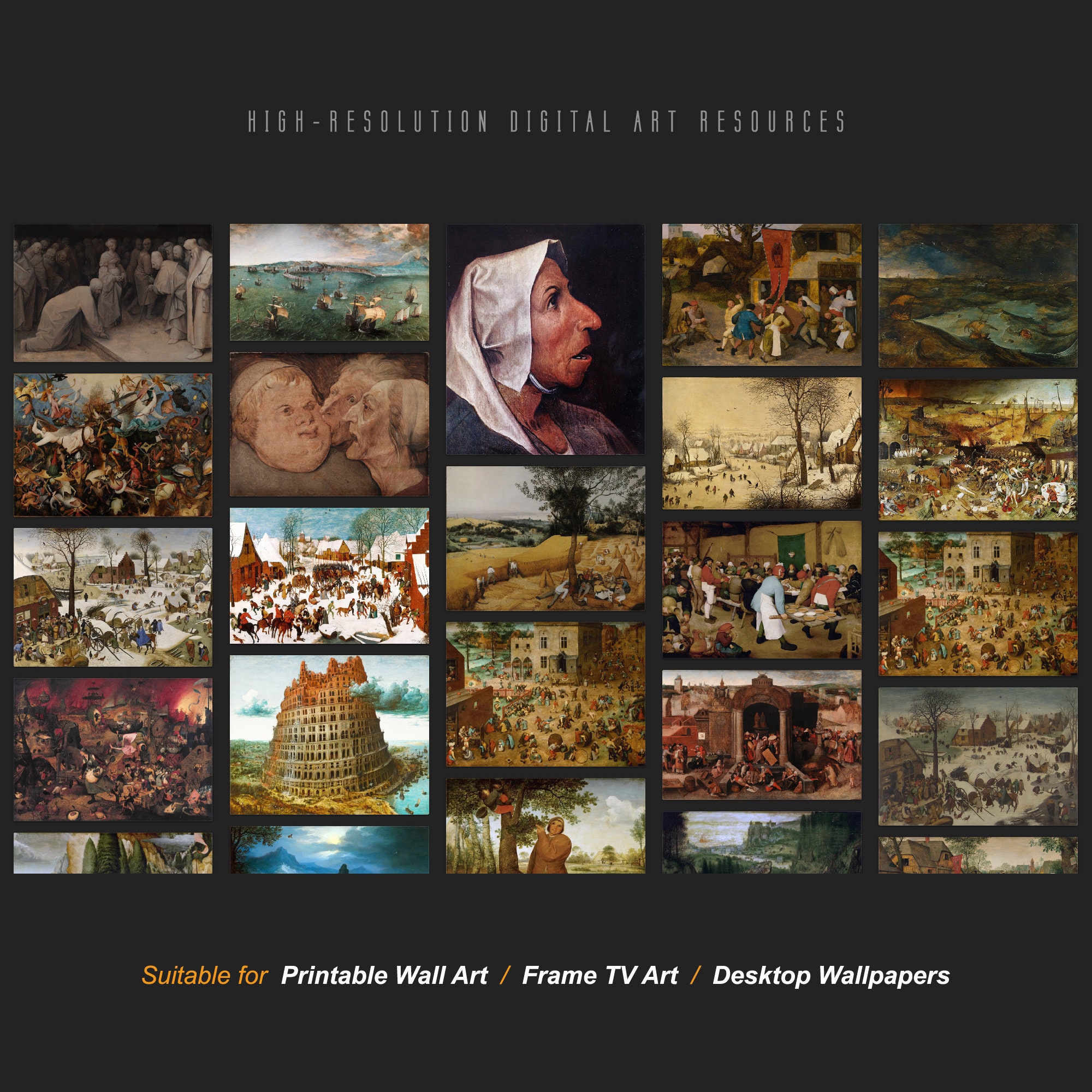 120 Pieter Bruegel the Elder Famous Paintings Collection High ...