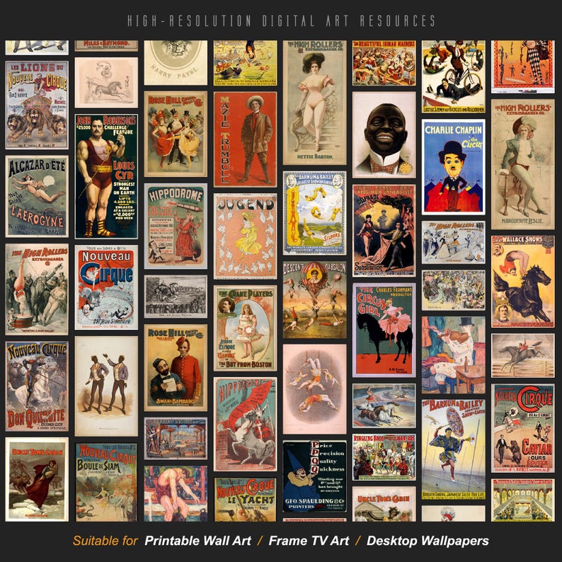 Vintage Circus Posters: 290+ High-resolution Art (digital Download ...