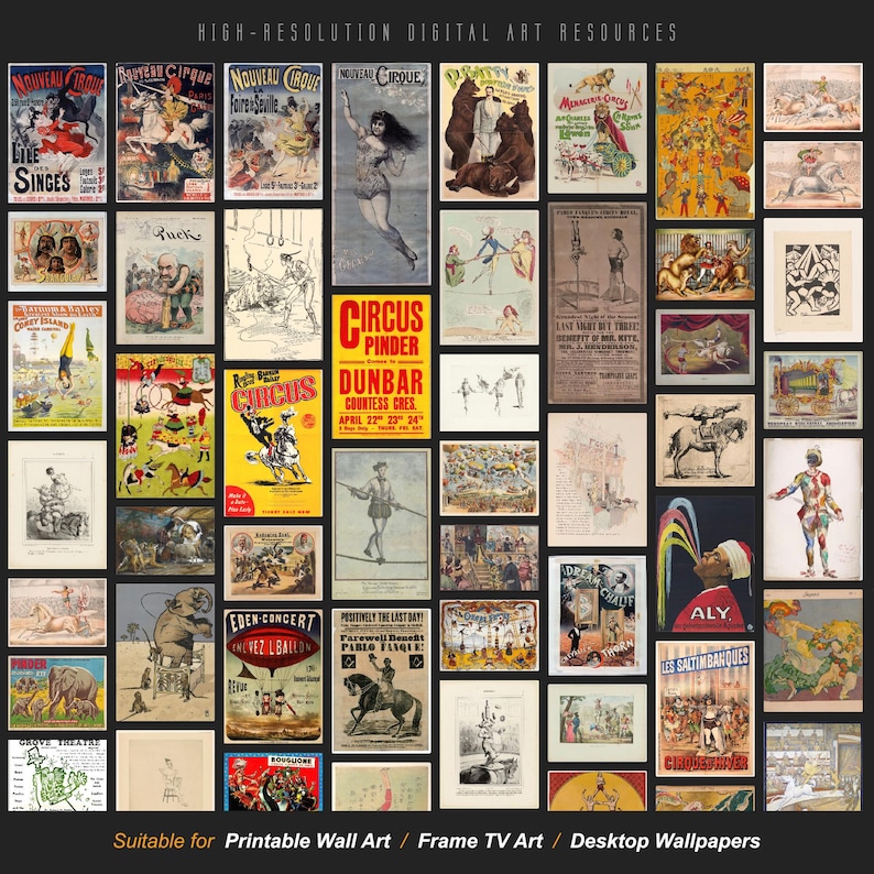 Vintage Circus Posters: 290+ High-resolution Art (digital Download ...
