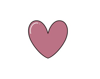 Lopsided Heart right Side Cookie Cutter - Etsy