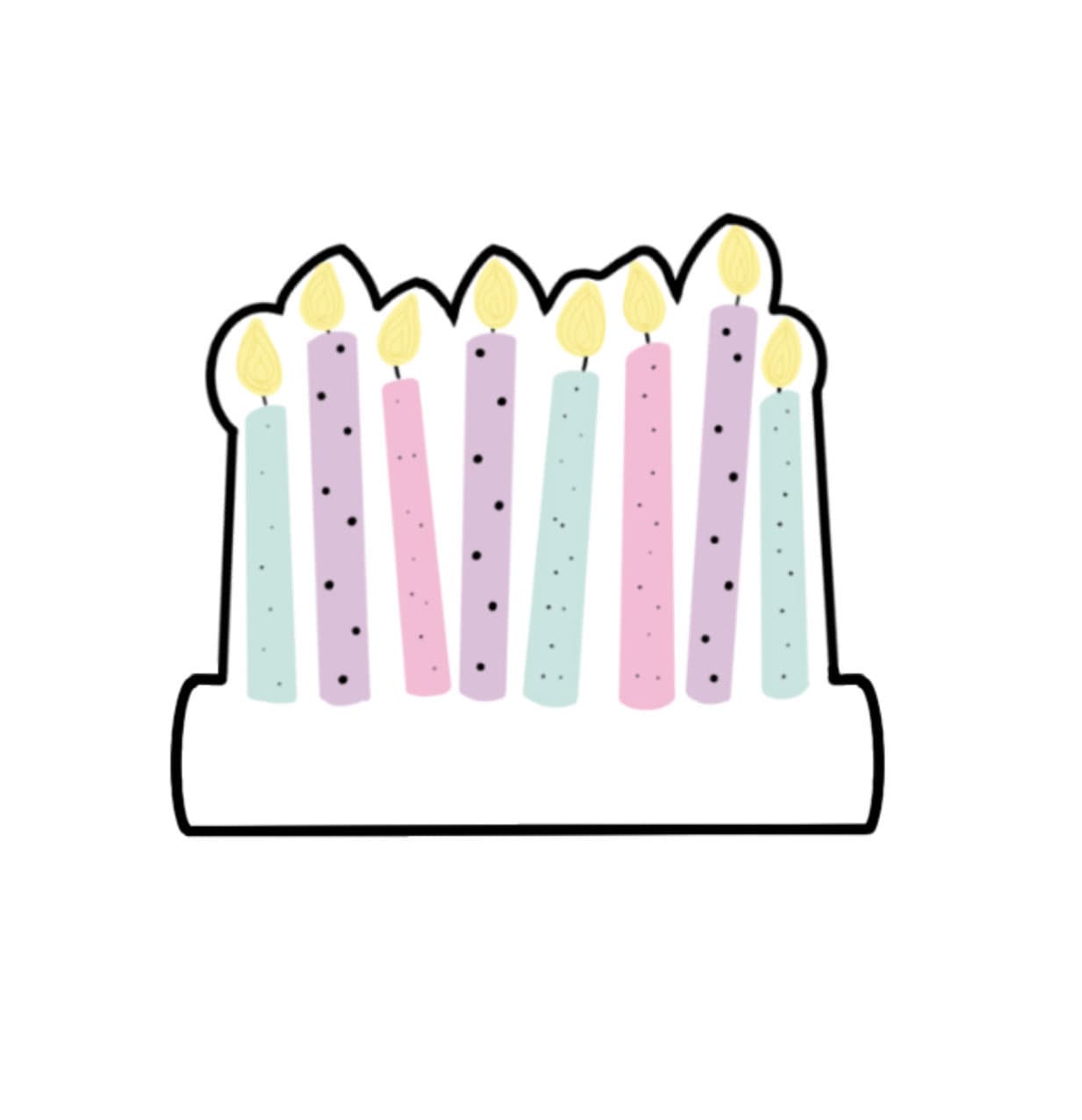Birthday Candle Plaque Cookie Cutter - Etsy