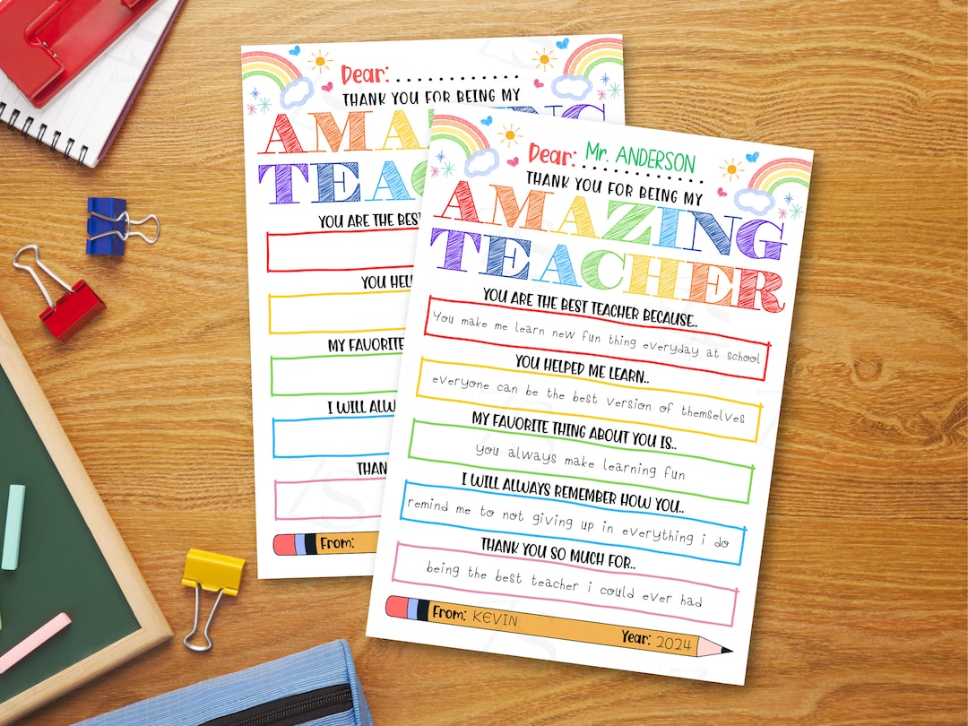 Teacher Appreciation Week Gift Thank You Teacher Gifts Printable ...