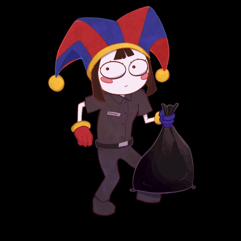 Pomni Sticker : the Amazing Digital Circus, Hand-drawn Glossy Vinyl ...