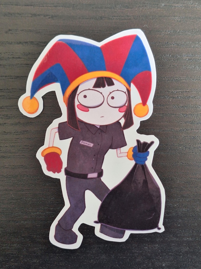 Pomni Sticker : the Amazing Digital Circus, Hand-drawn Glossy Vinyl ...