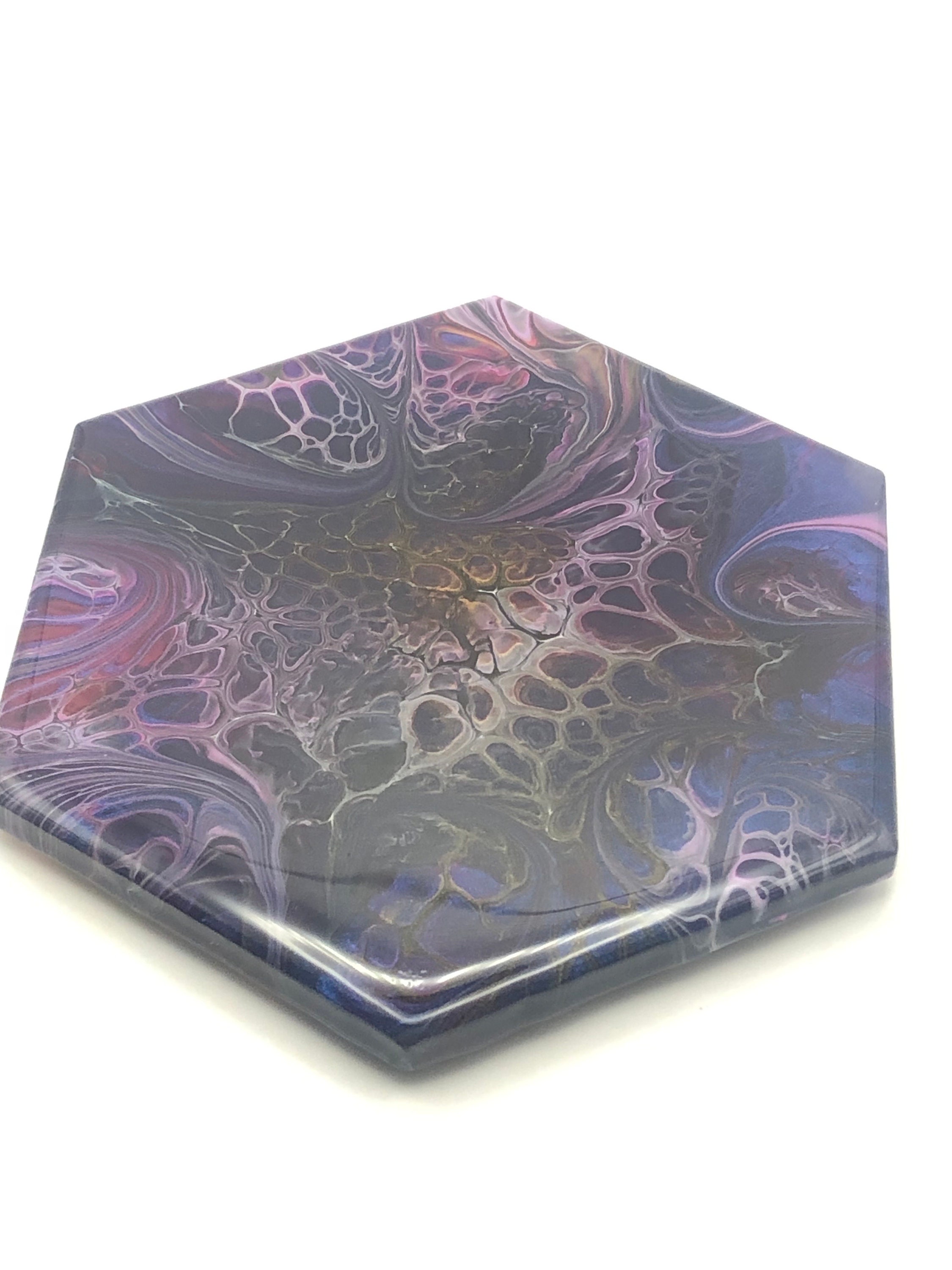 Unique "purple Nite" Handmade Coasters | Acrylic Painting Design ...