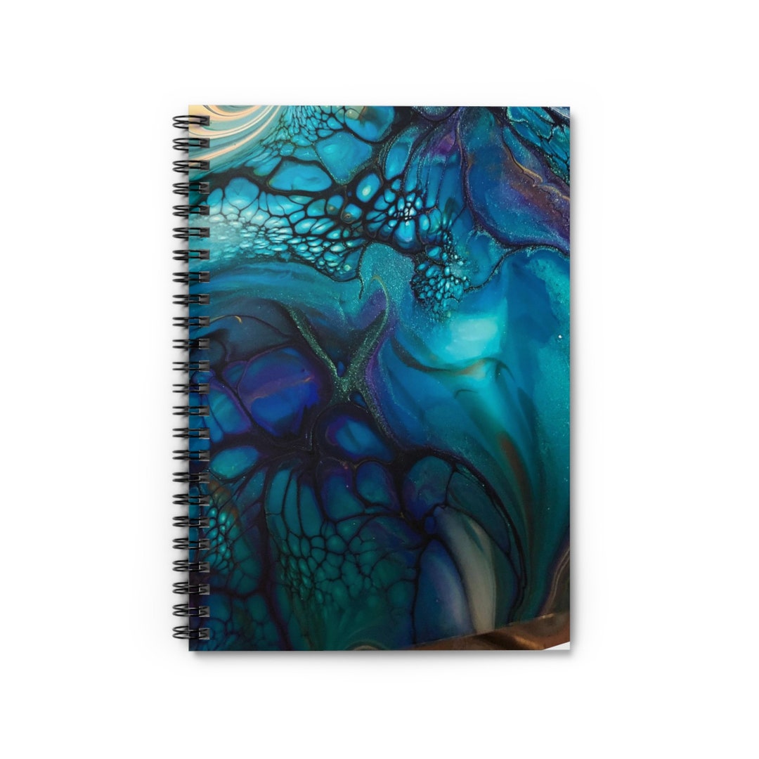 Spiral Notebook Acrylic Art Journal | Unique Notebooks | Colorful ...