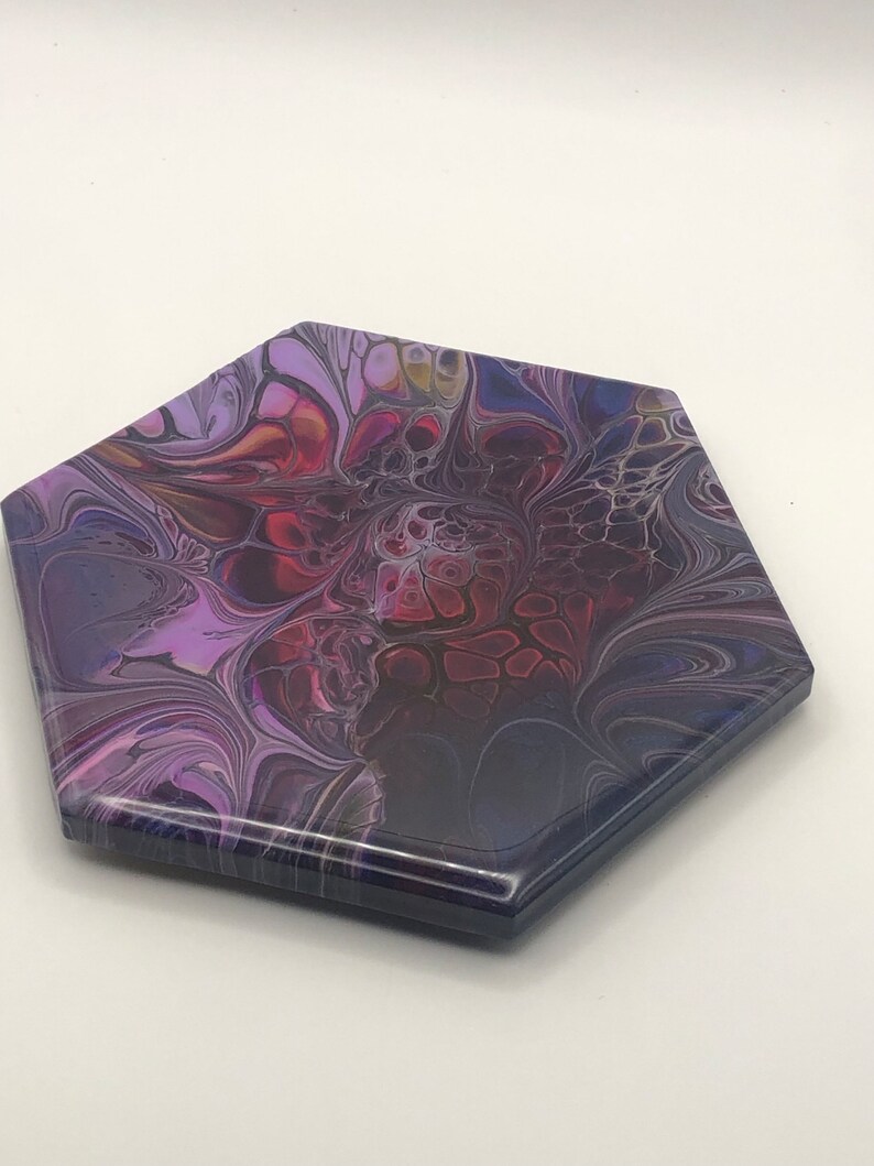 Unique "purple Nite" Handmade Coasters | Acrylic Painting Design ...