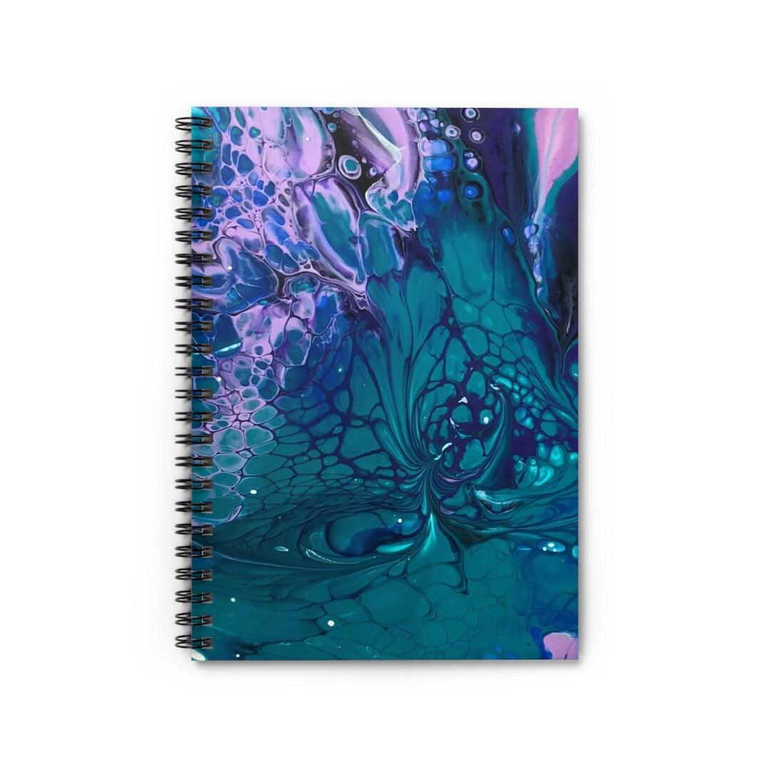 Spiral Notebook Acrylic Art Journal | Unique Notebooks | Colorful ...