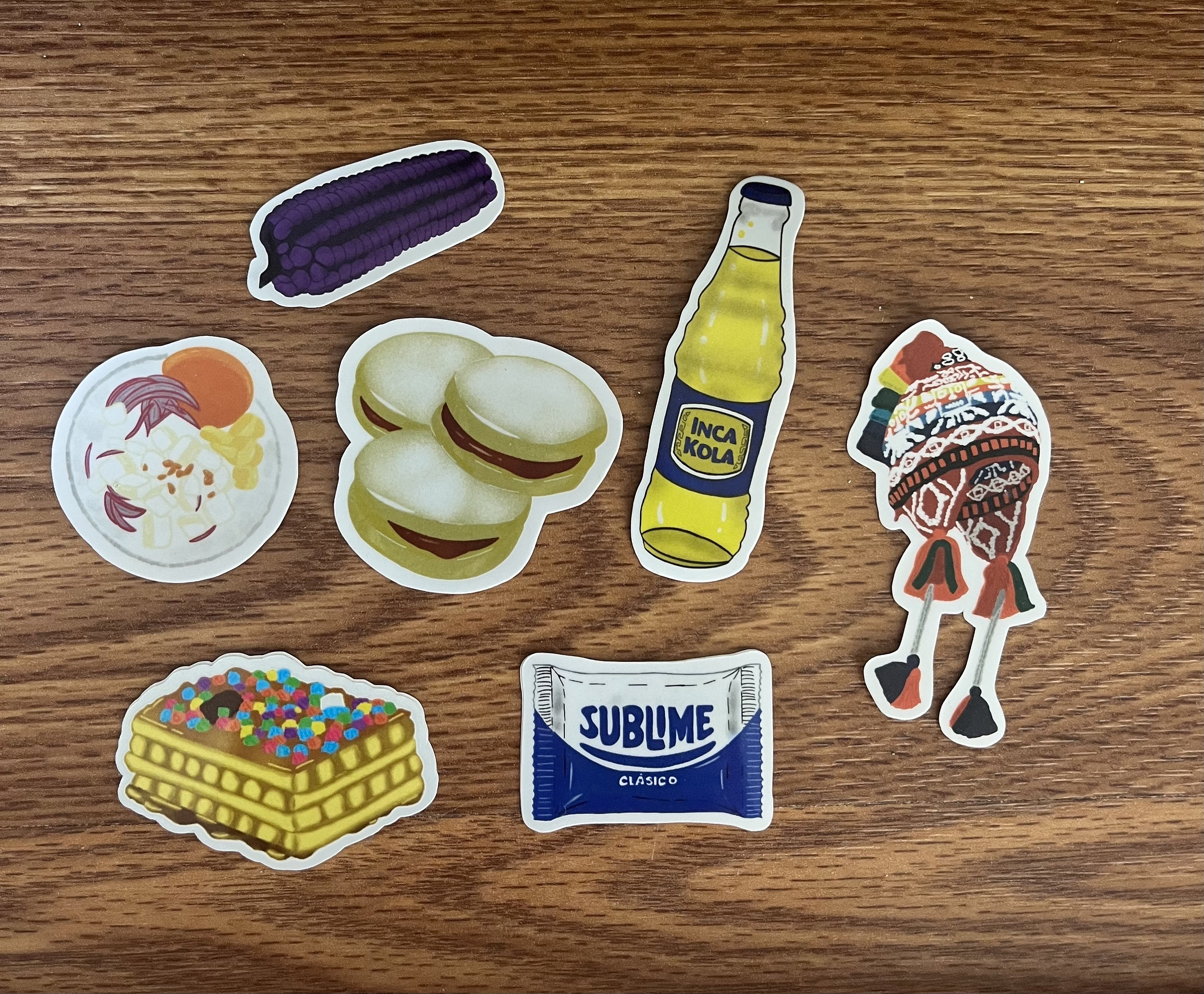 Peru Sticker Pack, Peru Snacks Food Sticker Collection, Inka Kola ...