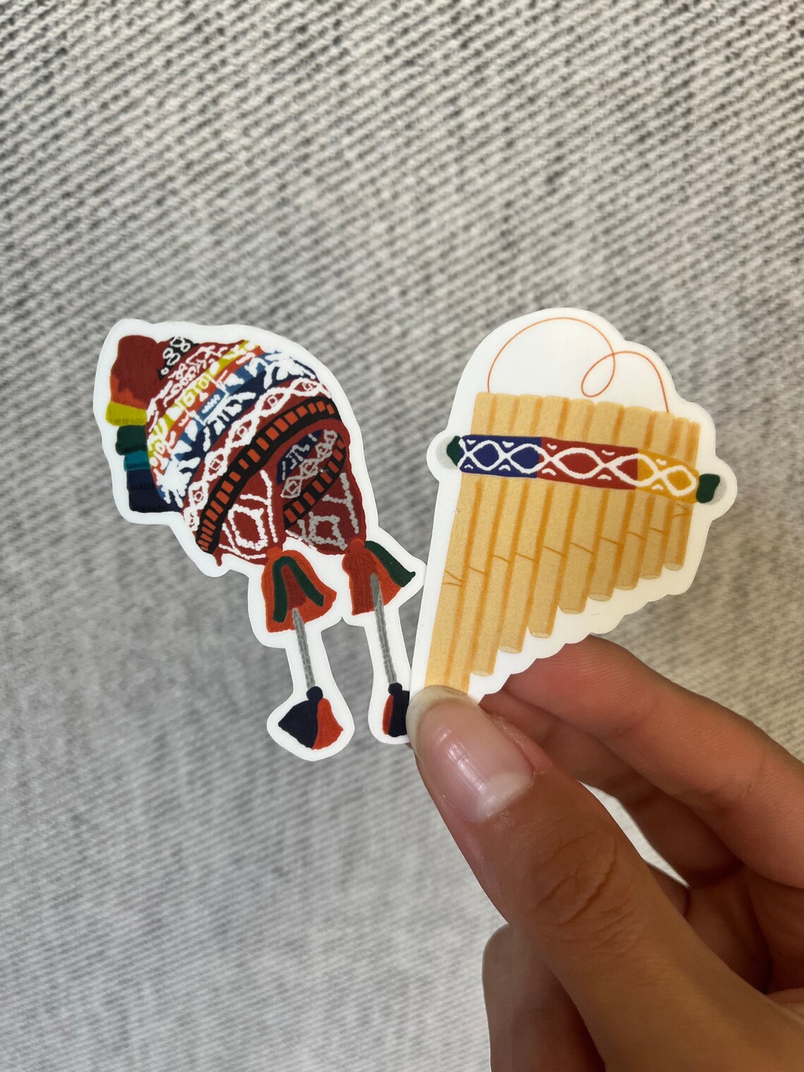 Peru Sticker Pack, Peru Culture Stickers, Chullo, Zampona, Pan Flute ...