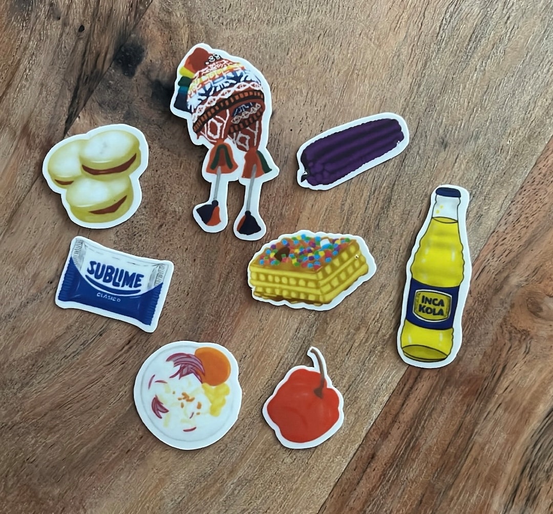 Peru Sticker Pack, Peru Snacks Food Sticker Collection, Inka Kola ...