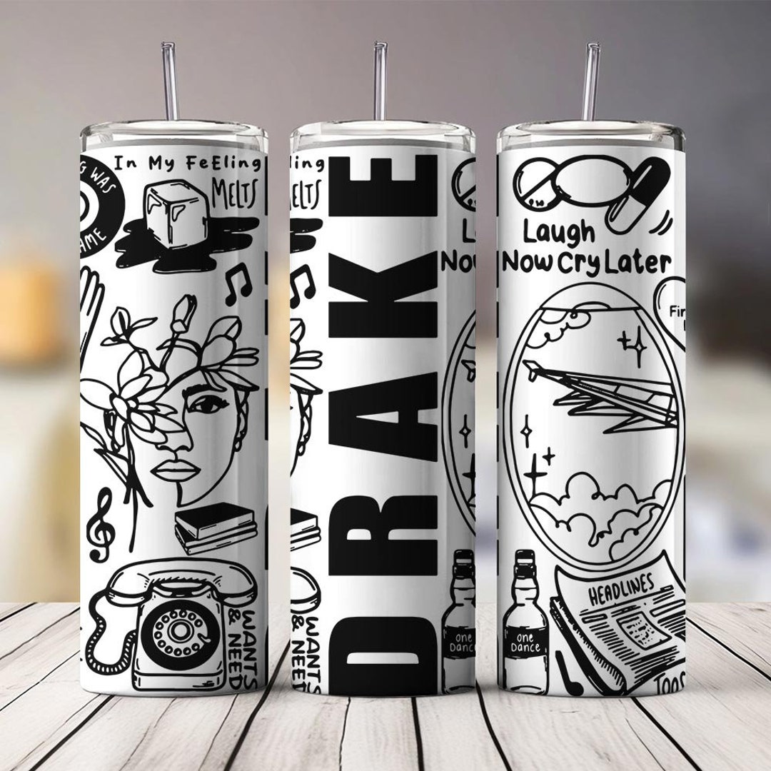 Drake Doodle Art Tumbler Vintage Drake Cup Tea Lyric Album - Etsy
