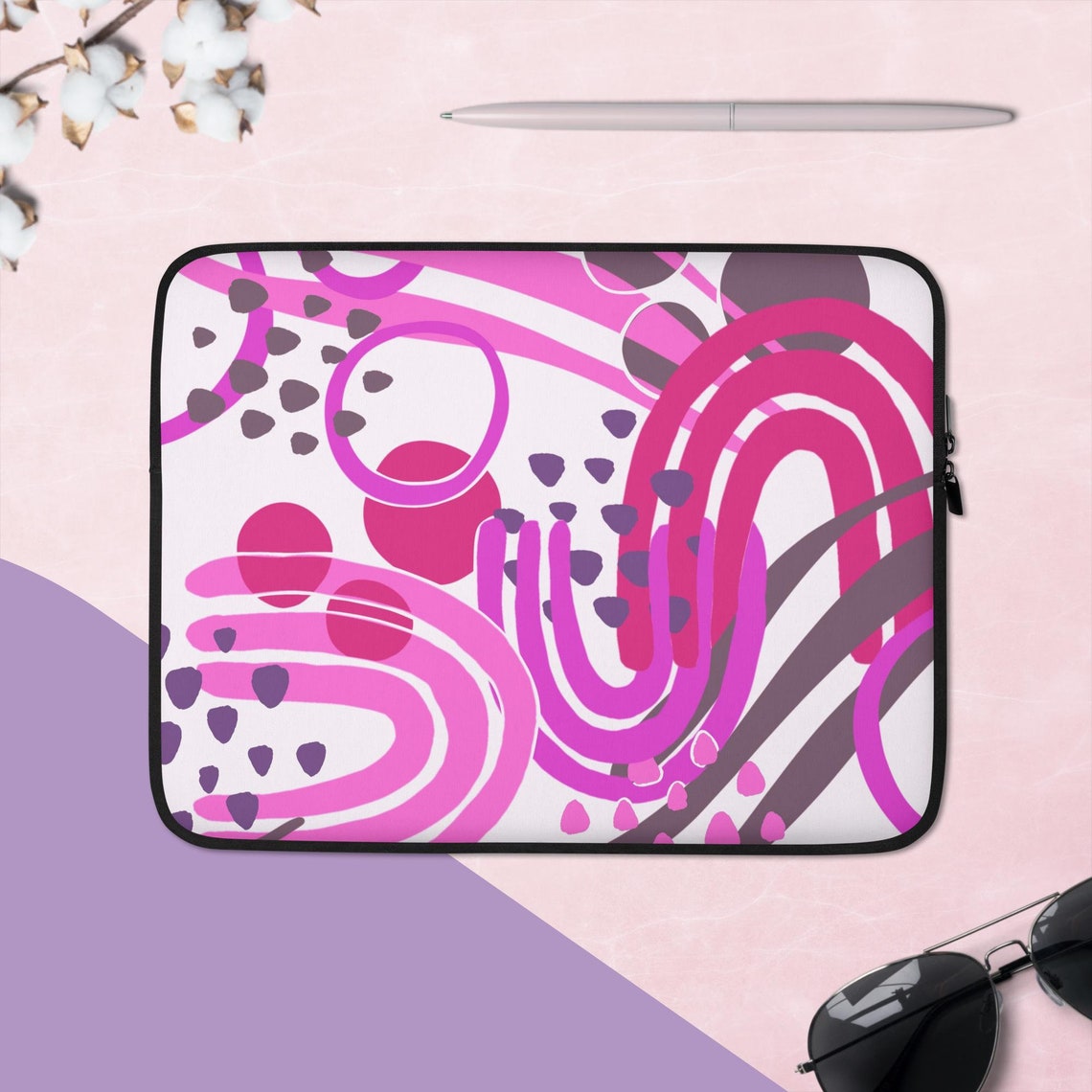 Abstract Arcs Pink Tablet/laptop Case in Boho Barbie - Etsy