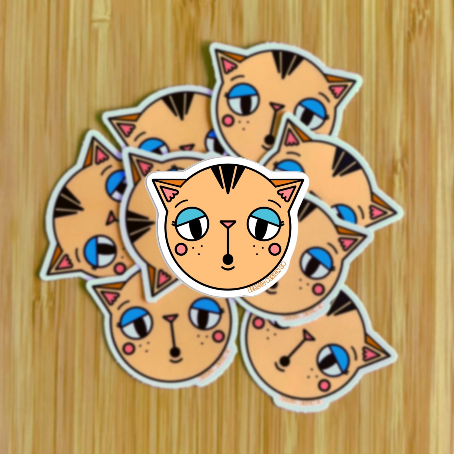 Ditzy Orange Tabby Cat Premium Waterproof Vinyl Die-cut Cat Sticker - Etsy