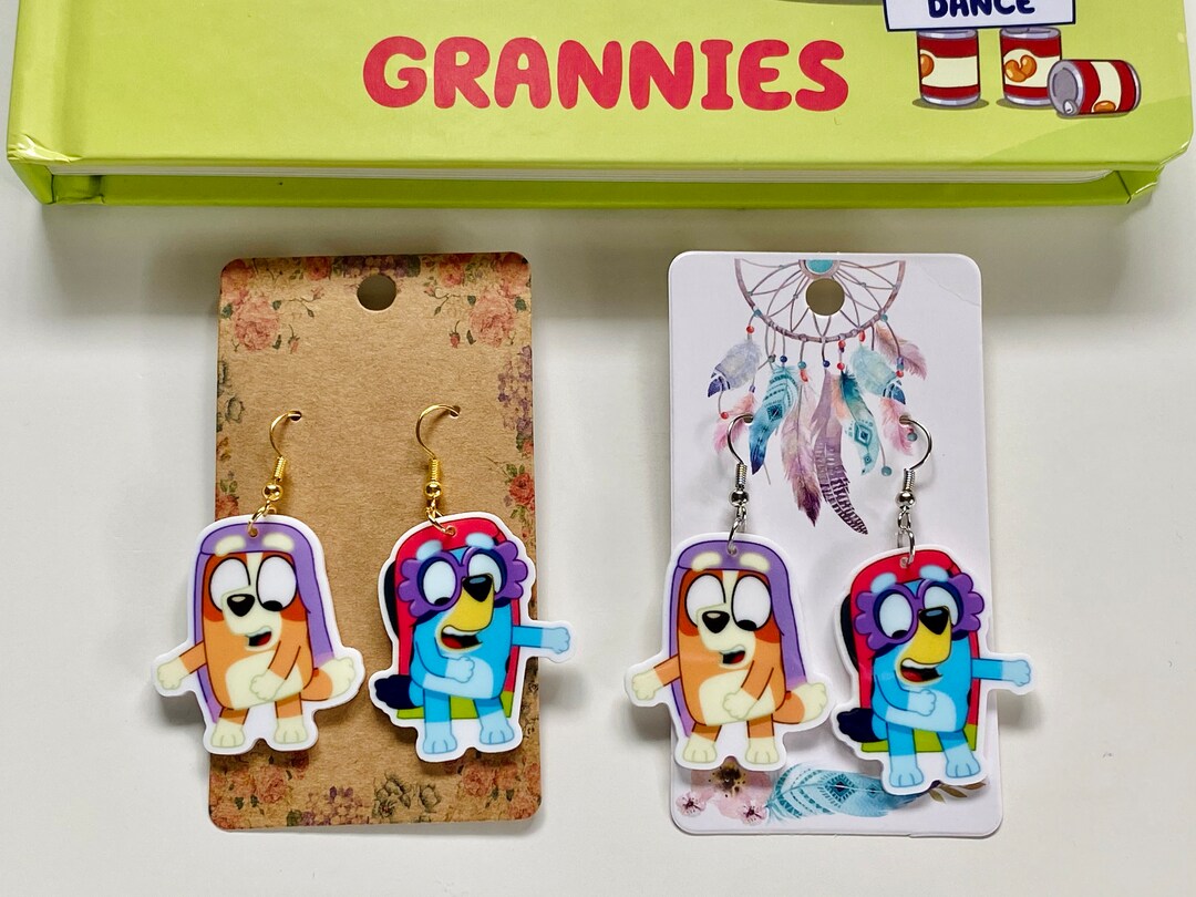 Bluey And Bingo Grannies Flossing Earrings Etsy Australia