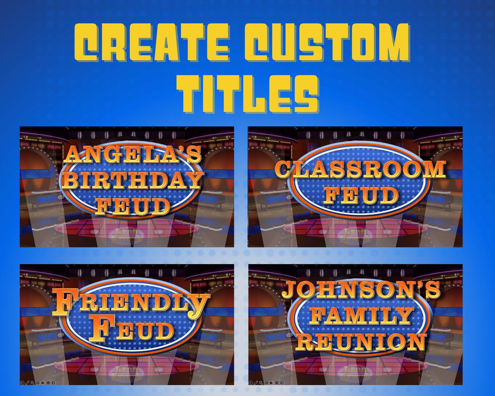 Friendly Feud Template | Powerpoint Games | Party Games | Family Game ...