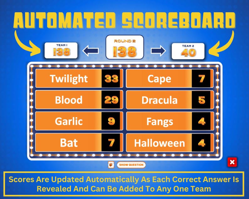 Customizable Trivia Feud Template Powerpoint Games Party Games Family ...