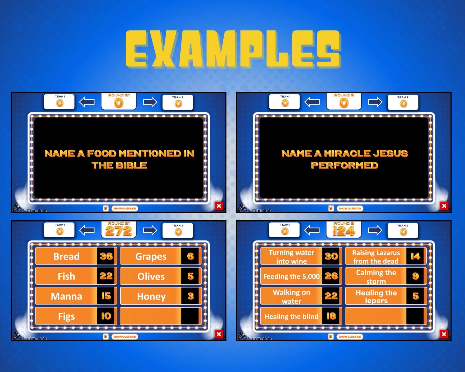 Bible Feud Template | Powerpoint Games | Bible Games | Party Games ...