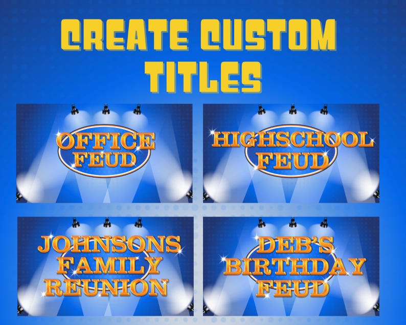 Customizable Trivia Feud Template Powerpoint Games Party Games Family ...
