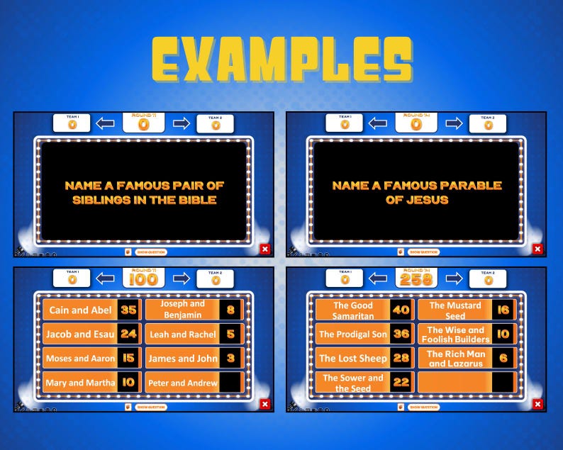 Bible Feud Template | Powerpoint Games | Bible Games | Party Games ...