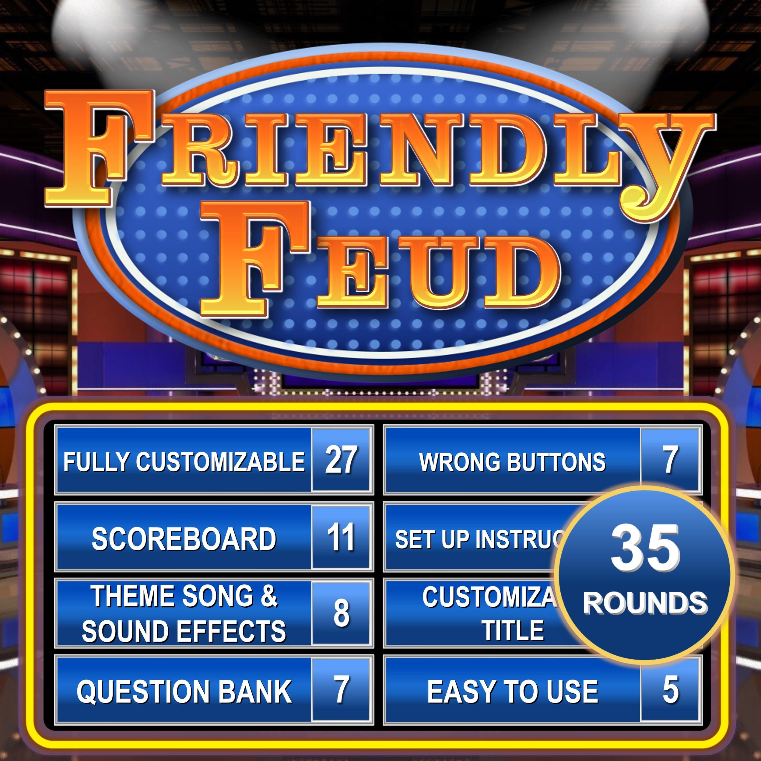 Friendly Feud Template | Powerpoint Games | Party Games | Family Game ...