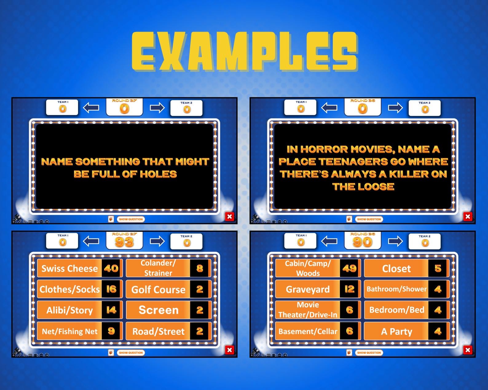 Customizable Friendly Feud Template | Powerpoint Games | Party Games ...