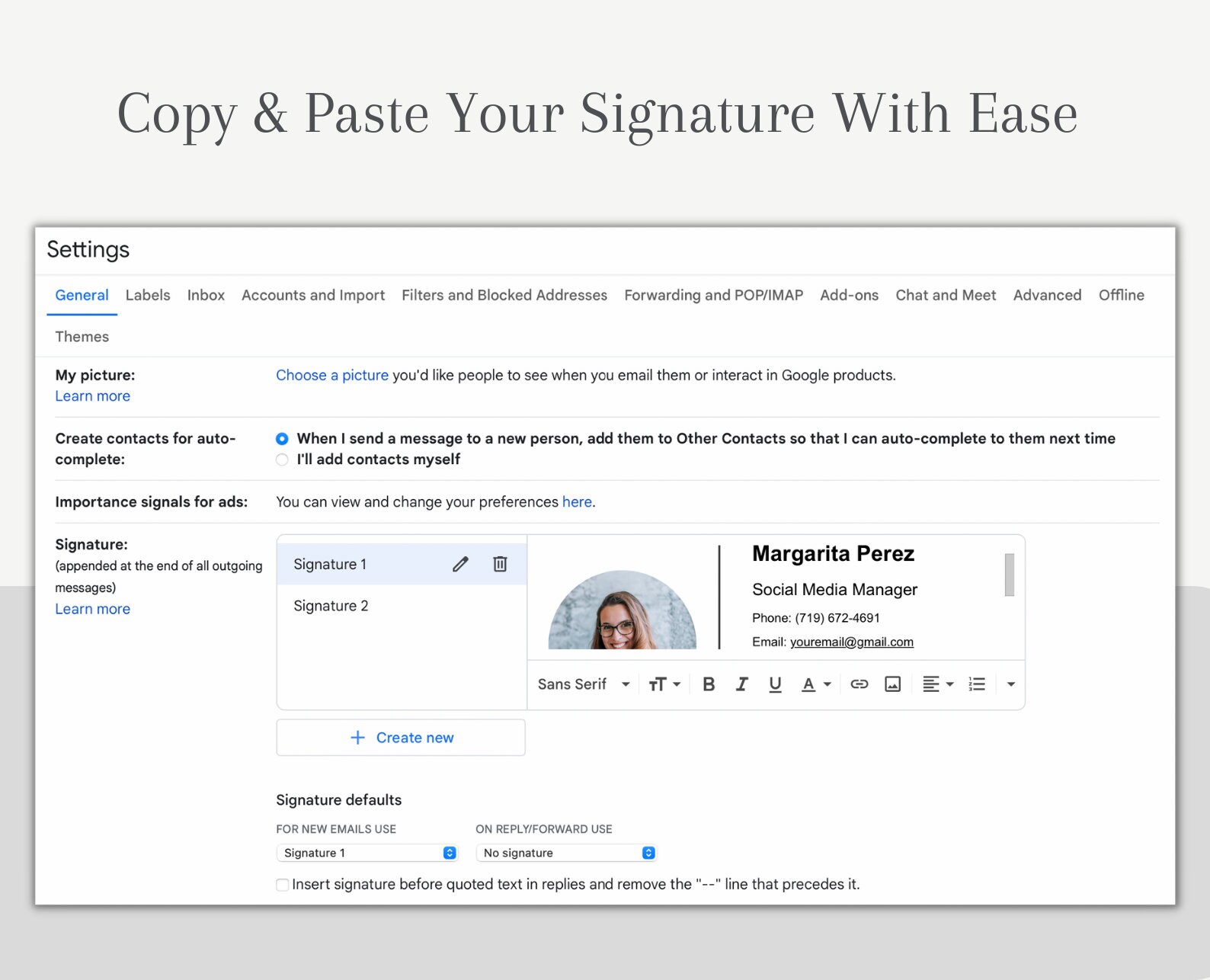 FREE Email Signature Template Leave a Lasting Impression - Etsy