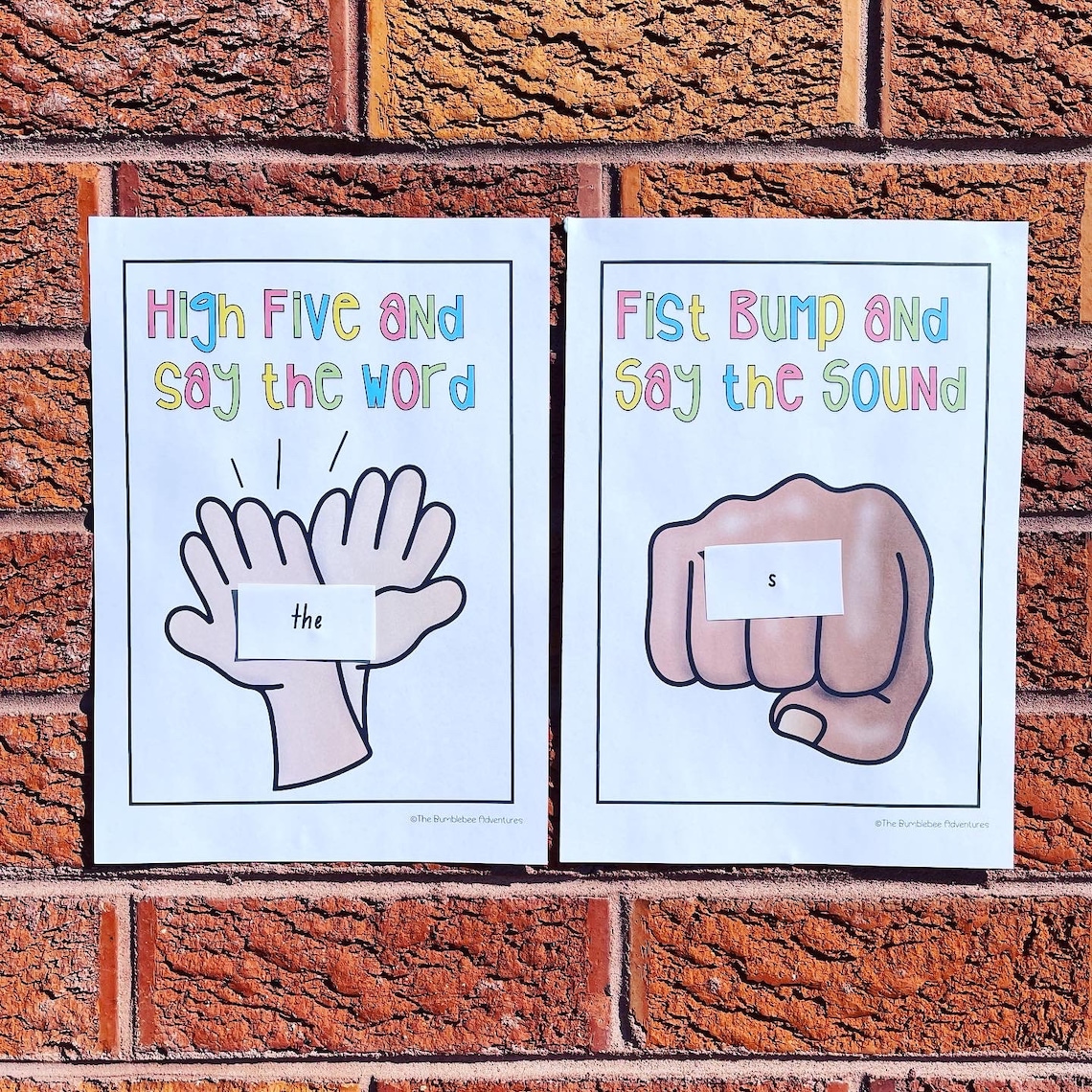 High Five Fist Bump the Sight Word / Letter / Sound / Phoneme ...