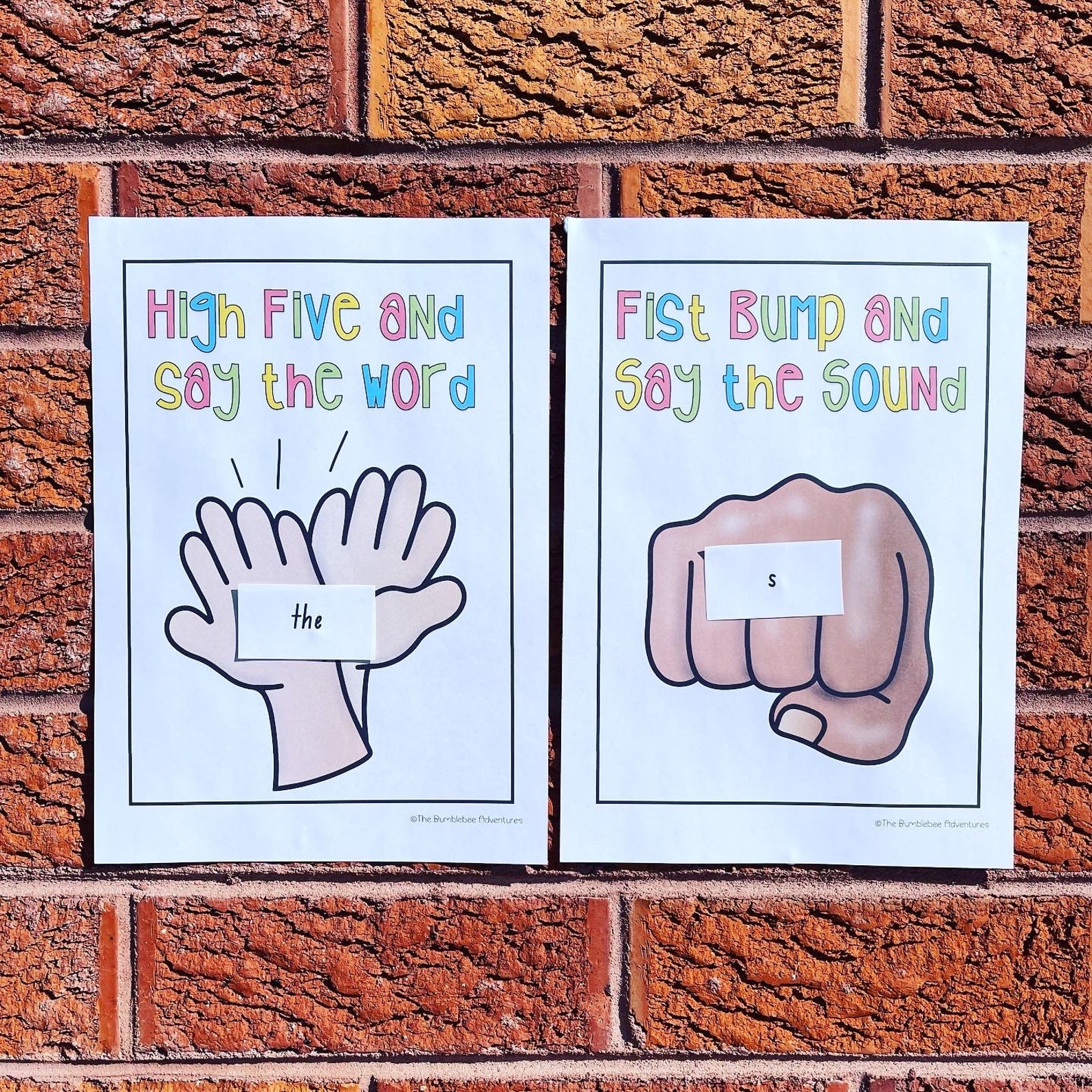 High Five Fist Bump the Sight Word / Letter / Sound / Phoneme ...