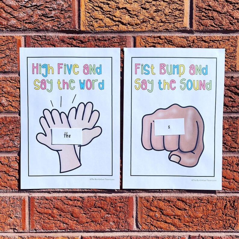 High Five Fist Bump the Sight Word / Letter / Sound / Phoneme ...
