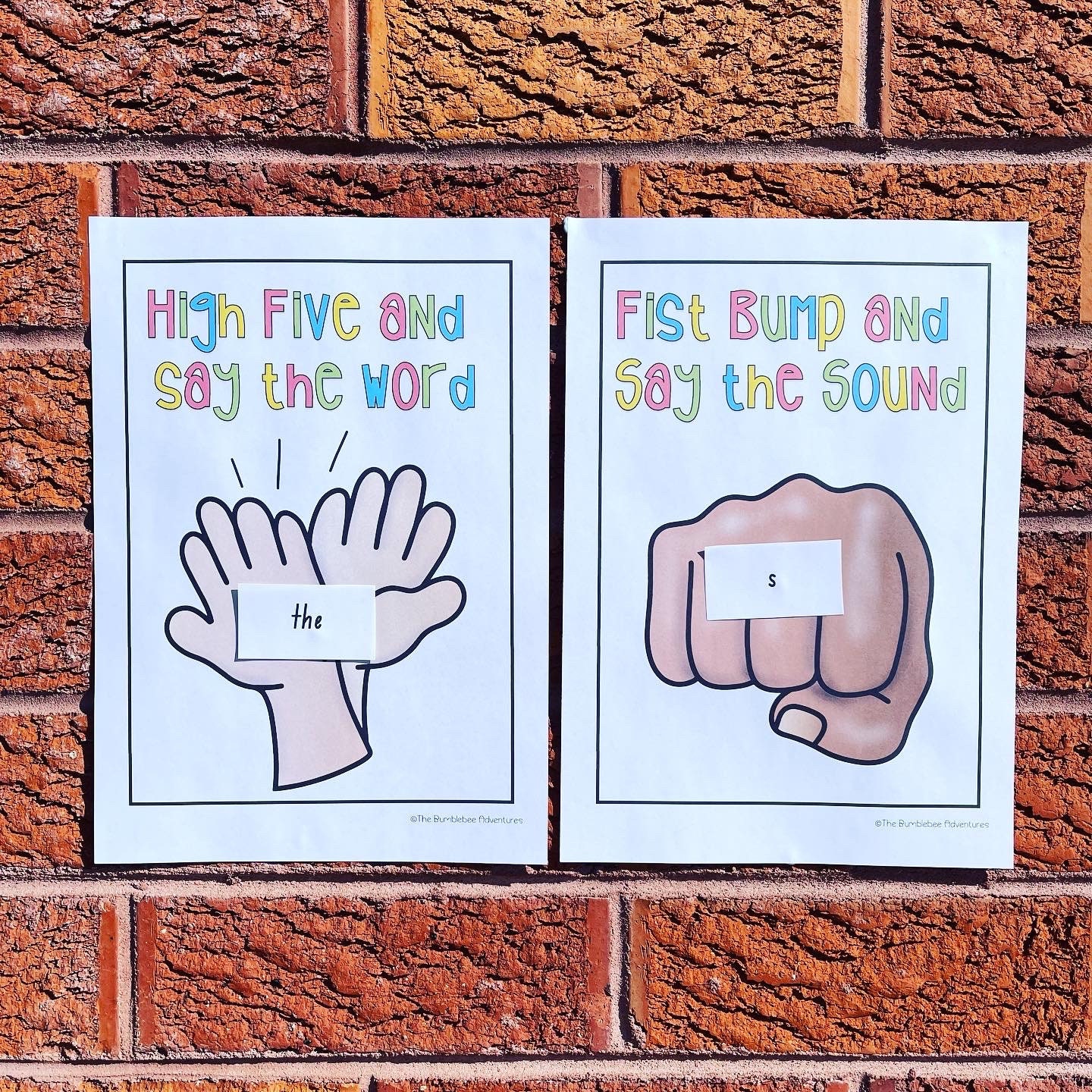 High Five Fist Bump the Sight Word / Letter / Sound / Phoneme ...