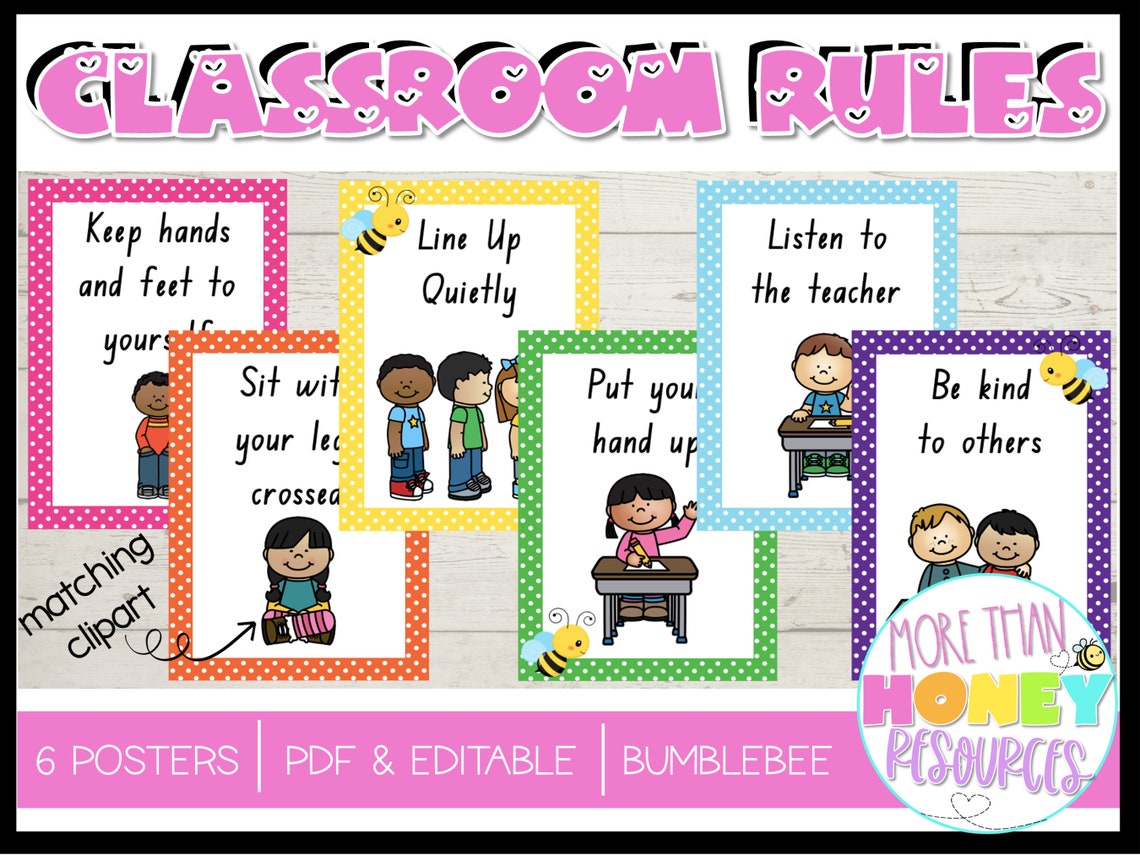 EDITABLE Classroom Rules and Expectations Behaviour Management Bulletin ...