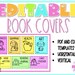 Editable Book Covers - Student Subject Classroom - Etsy
