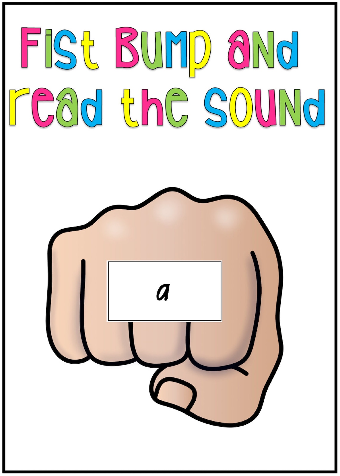 High Five Fist Bump the Sight Word / Letter / Sound / Phoneme ...